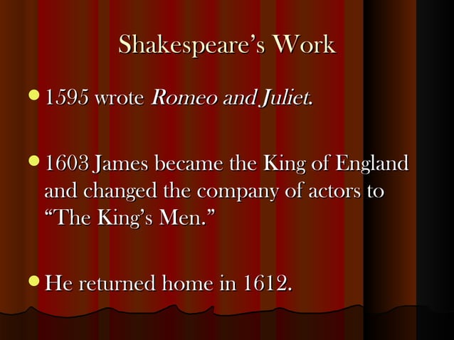 William shakespeare background | PPT