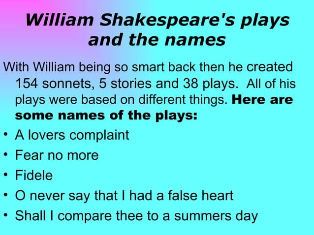 William shakespeare biography | PPT