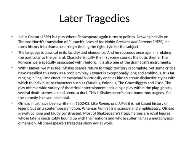 William Shakespeare, his life description and works | PPTX