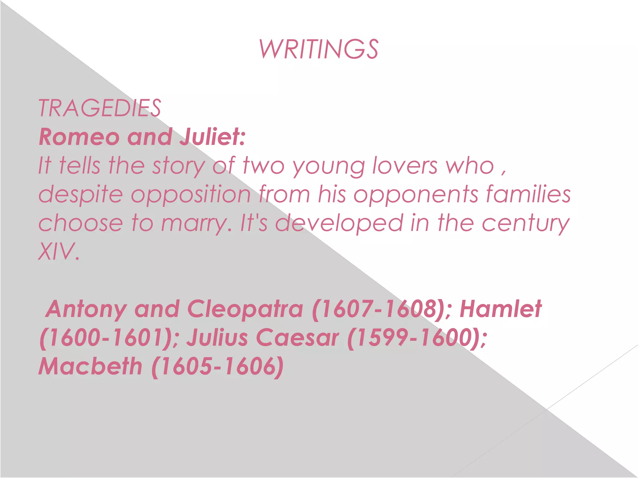 William shakespeare power point | ODP | Theater | Fine Art