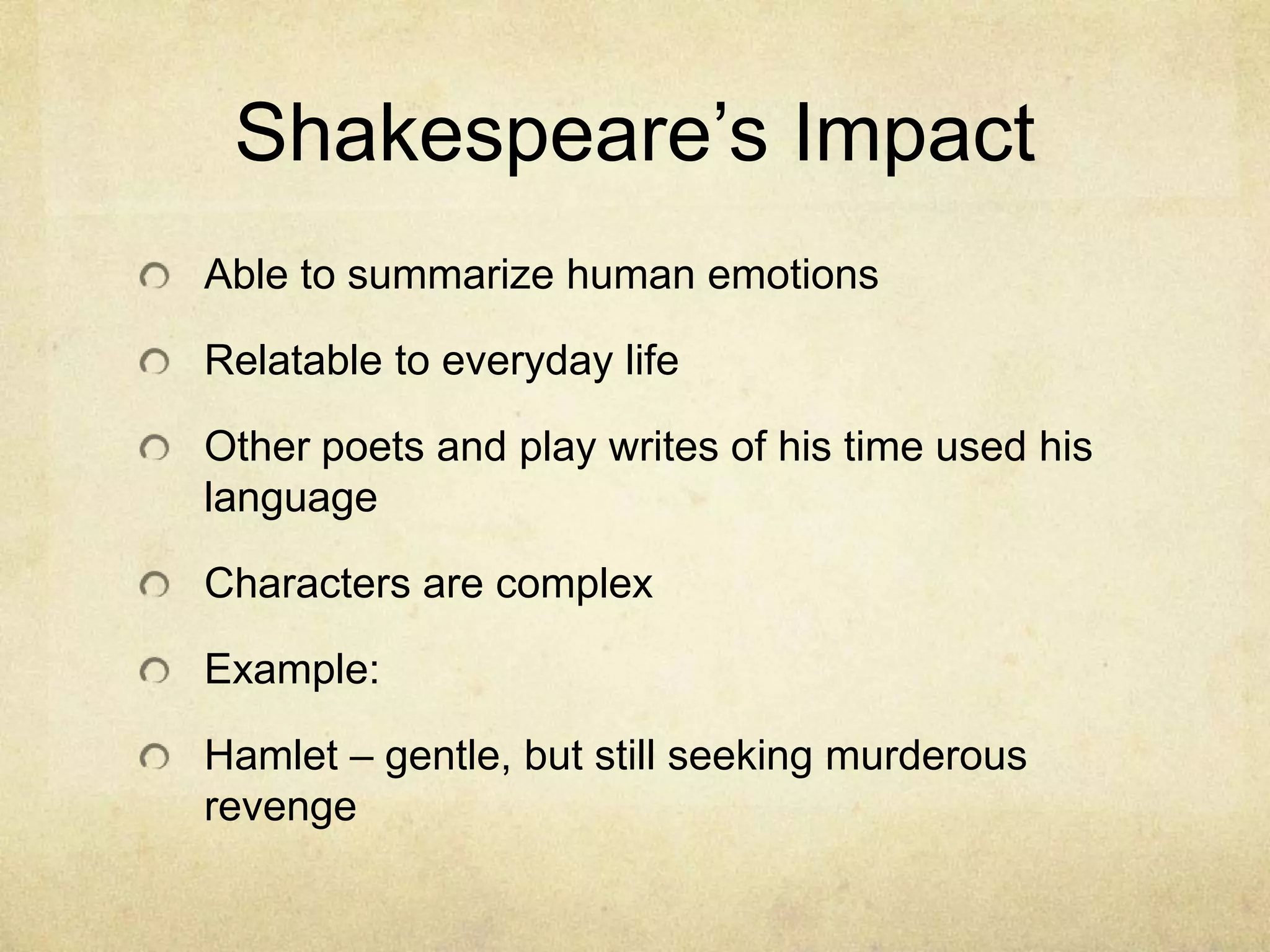 William Shakespeare Presentation | PPTX