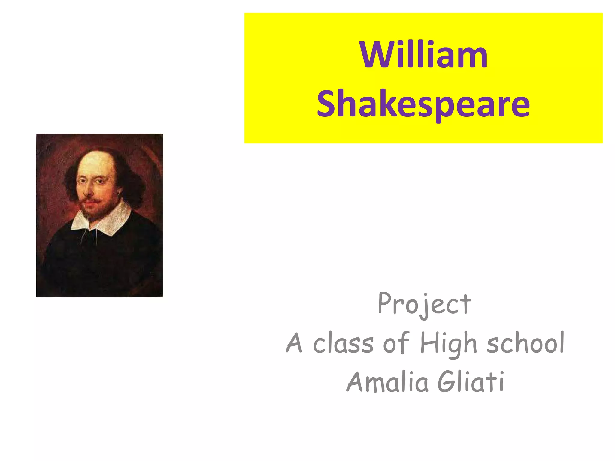 William shakespeare project english | PPTX