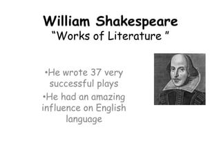 William shakespeare project english | PPTX