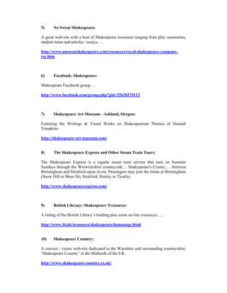 William shakespeare biography | PDF