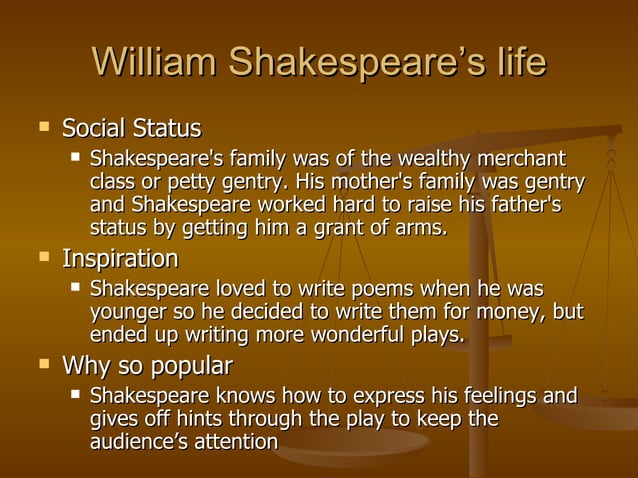 William shakespeare’s life | PPT | Theater | Fine Art