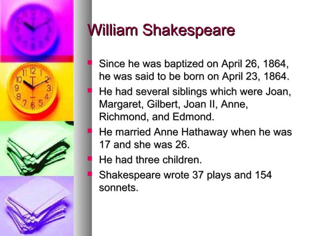 William shakespear project | PPT
