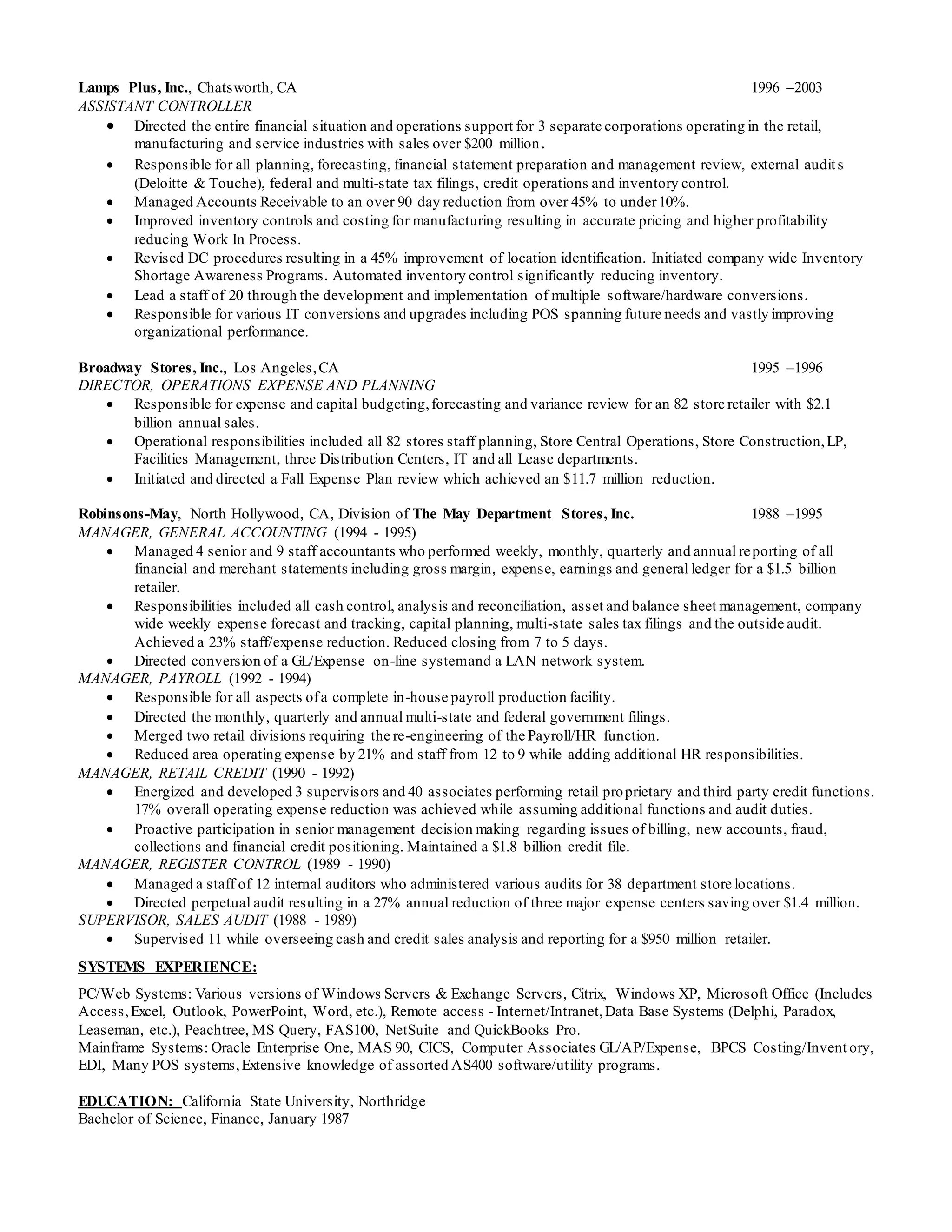 Bill Shaler resume | DOCX
