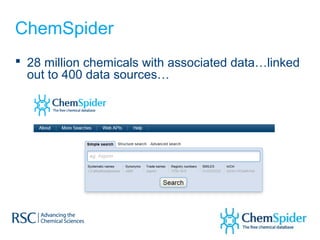 Structure verification and elucidation using the ChemSpider database | PPT