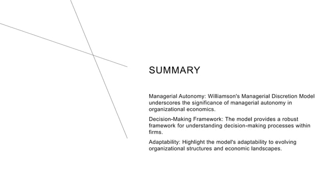Williamson's Managerial Discretion Model (4).pptx | Business Accounting ...