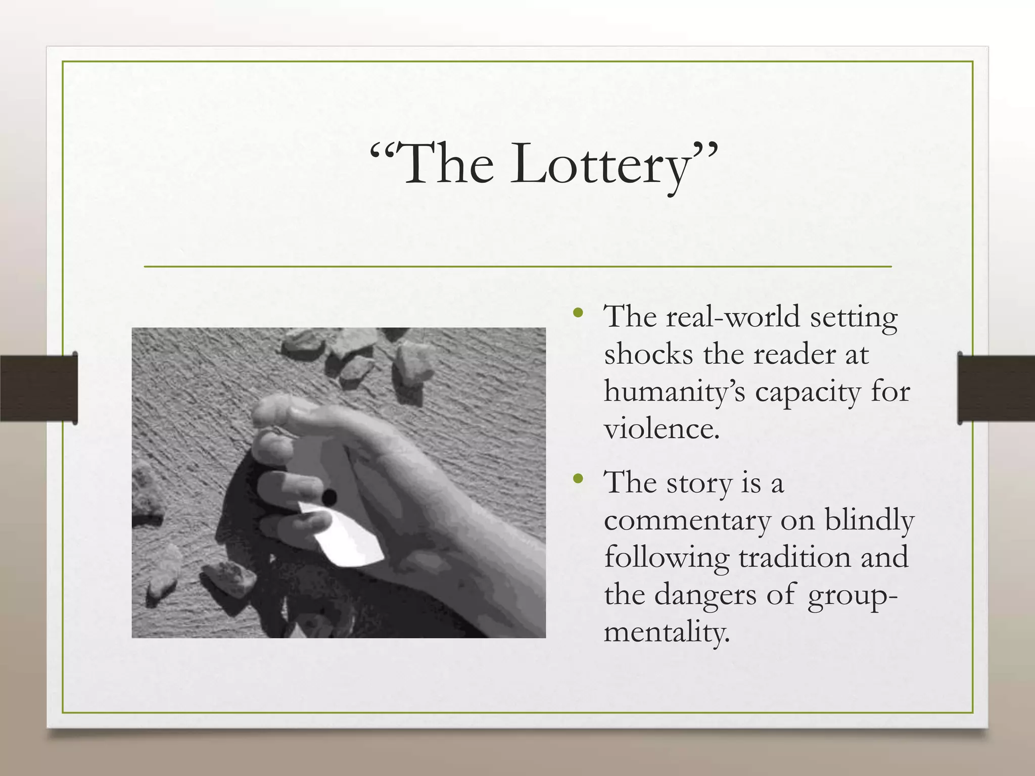 Everyday Evil in the Works of Shirley Jackson | PPTX