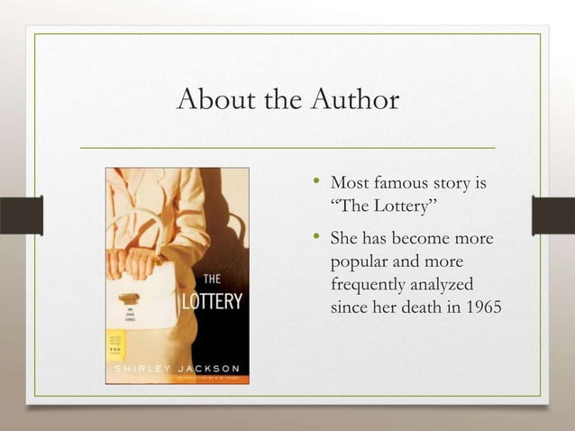 Everyday Evil in the Works of Shirley Jackson | PPT