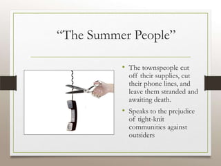 Everyday Evil in the Works of Shirley Jackson | PPTX