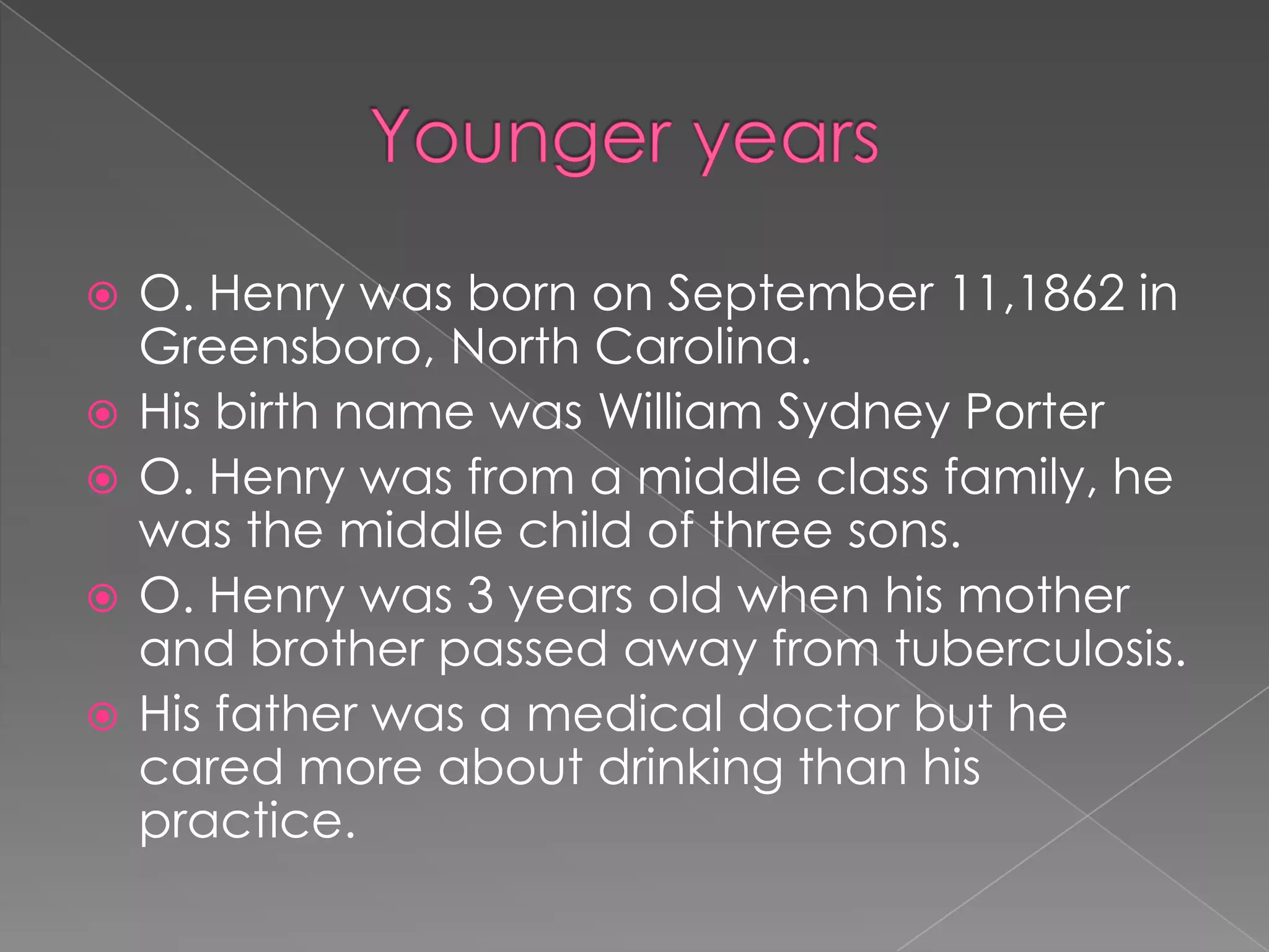 William sydney porter | PPTX | Books and Literature