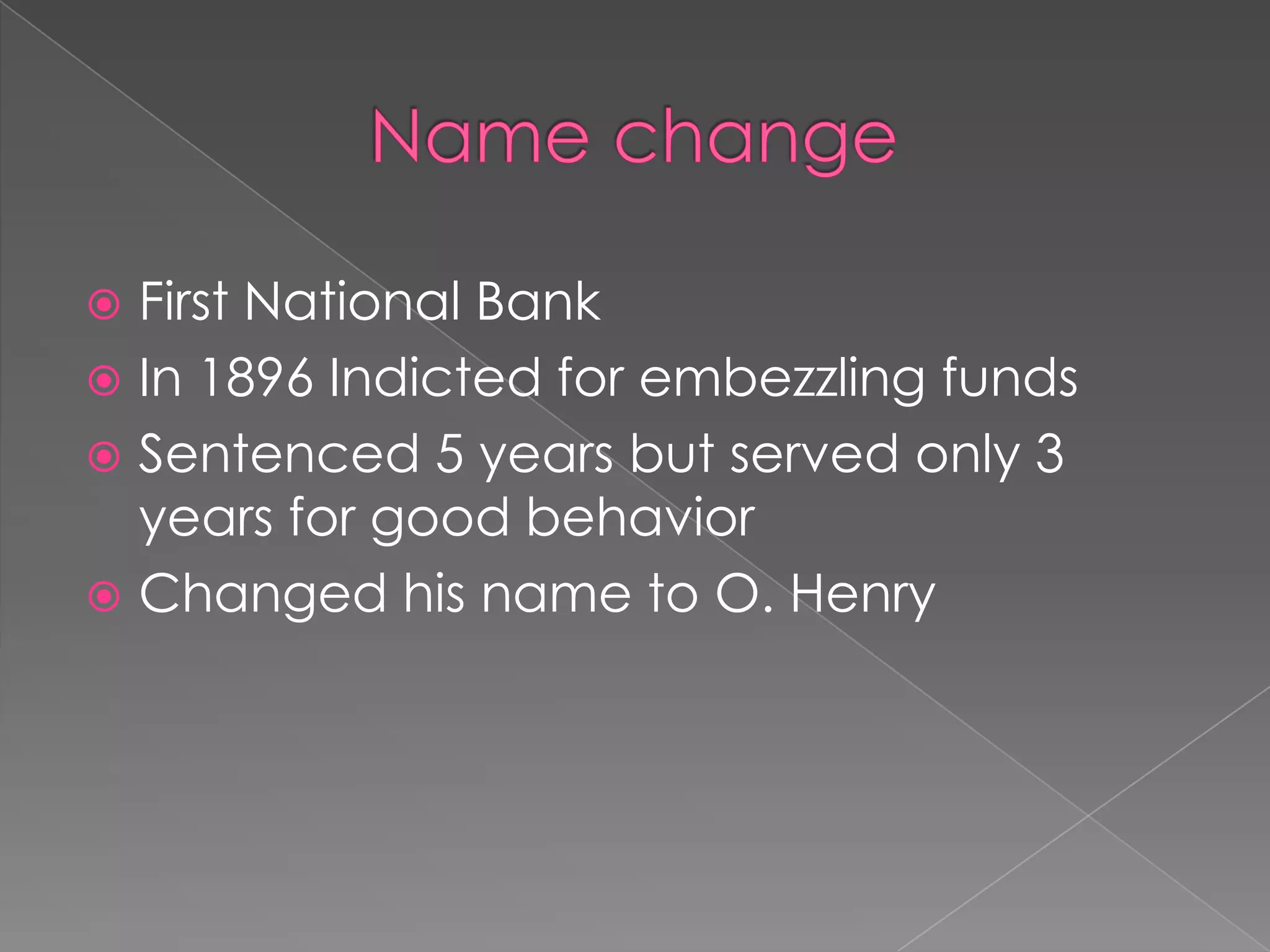 William sydney porter | PPTX | Books and Literature