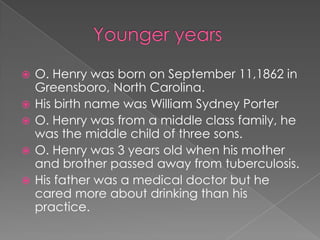 William sydney porter | PPTX | Books and Literature