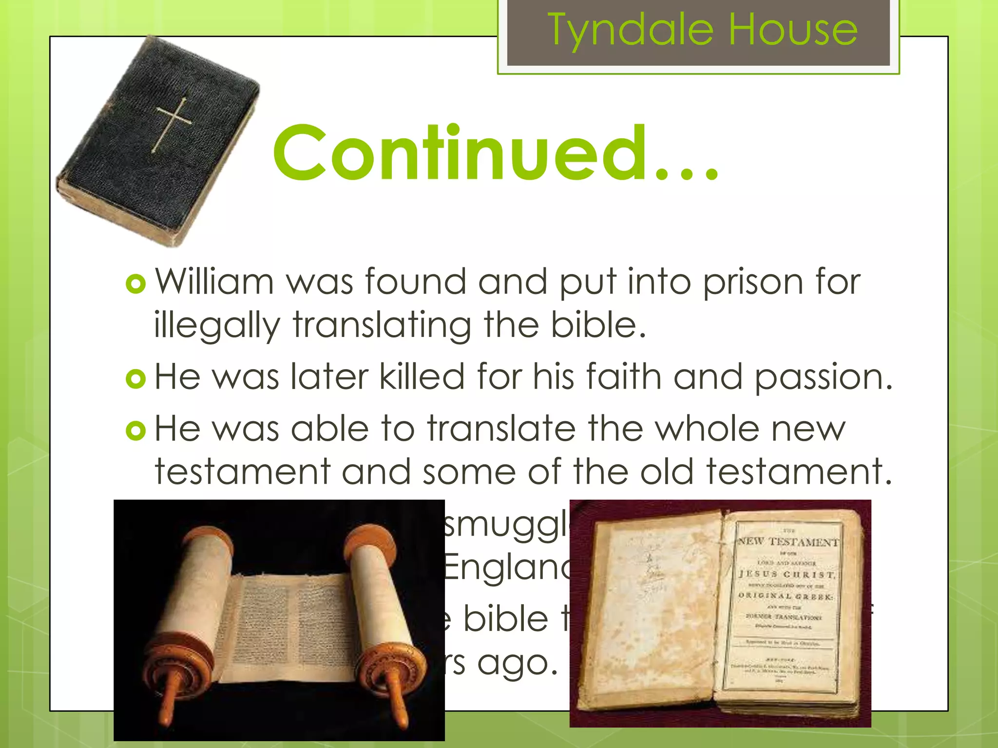 William tyndale powerpoint 2013 | PPTX