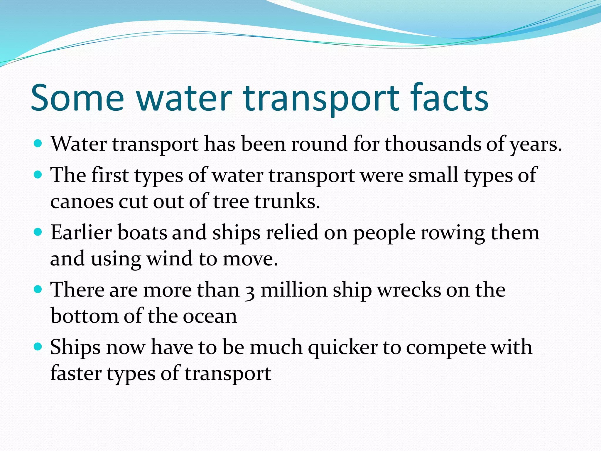 William water transport | PPTX