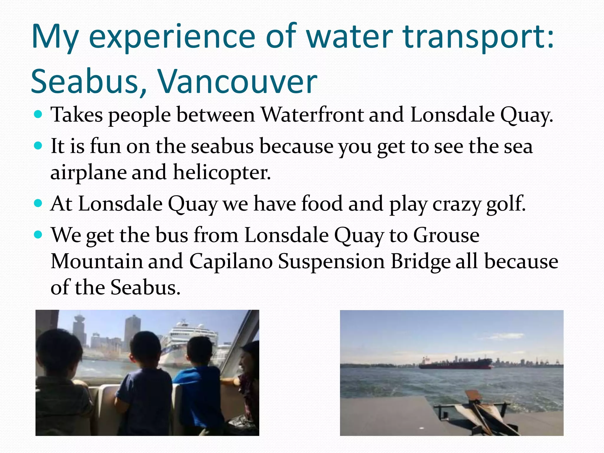 William water transport | PPTX