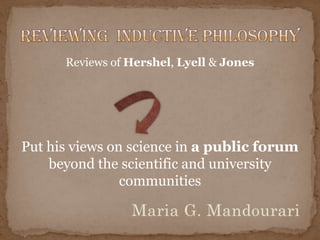 William Whewell’s Reviews | PPT