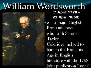 William wordsworth | PPTX