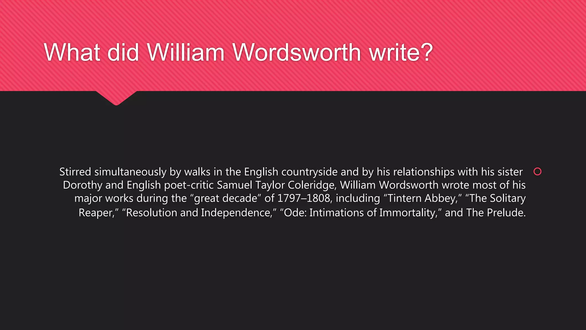 William Wordsworth.pptx | Poetry | Books and Literature