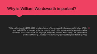 William Wordsworth.pptx | Poetry | Books and Literature