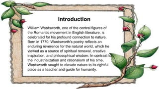 Williams Wordsworth as a poet of Nature Romatic Age | PDF
