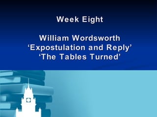 William wordsworth2 | PPT
