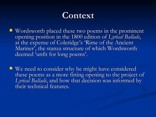 William wordsworth2 | PPT