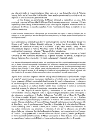Biografía de Willian Heard Kilpatrick autor de Project Method | PDF