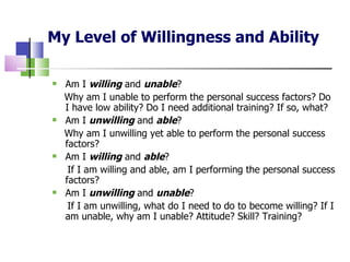 Willingness And Ability | PPT