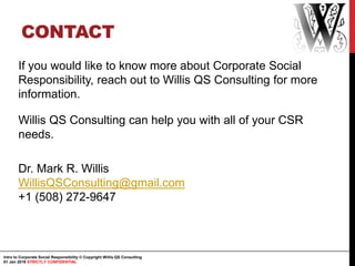 Introduction to Corporate Social Responsibility | PPTX | Business ...