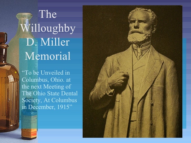 Willoughby D. Miller (1853-1907), Scientific Pioneer of Dentistry