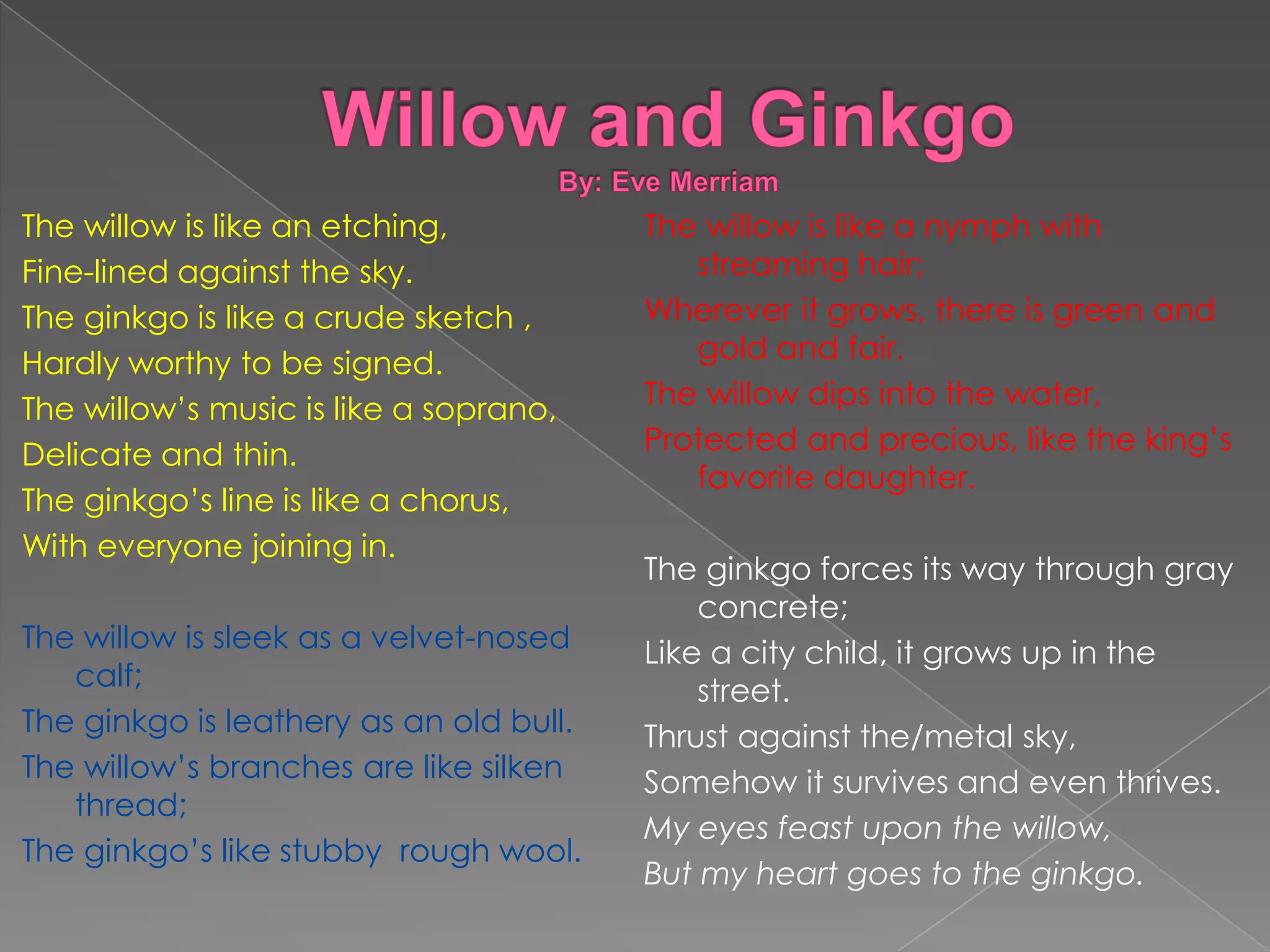Willow and Ginkgo | PPTX