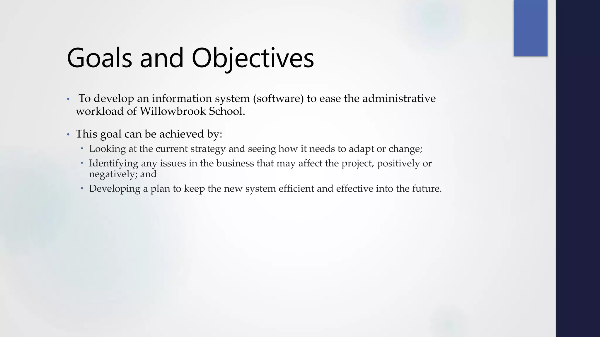 Willowbrook School - Preliminary Investigation Presentation | PPTX | IT and Internet Support ...