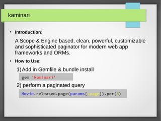 Will paginate and kaminari | PDF