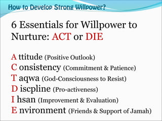 Wonders of Willpower | PPT