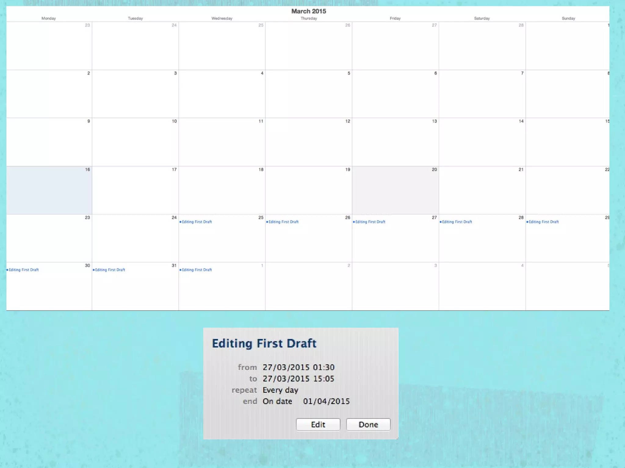 editing schedule | PPT