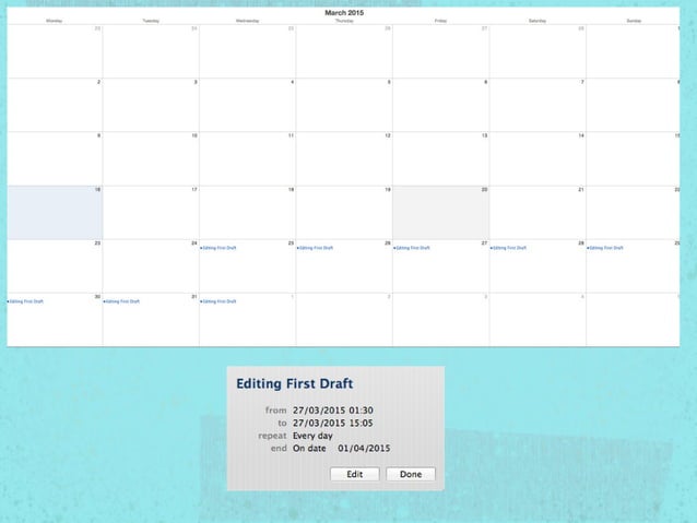 editing schedule | PPT