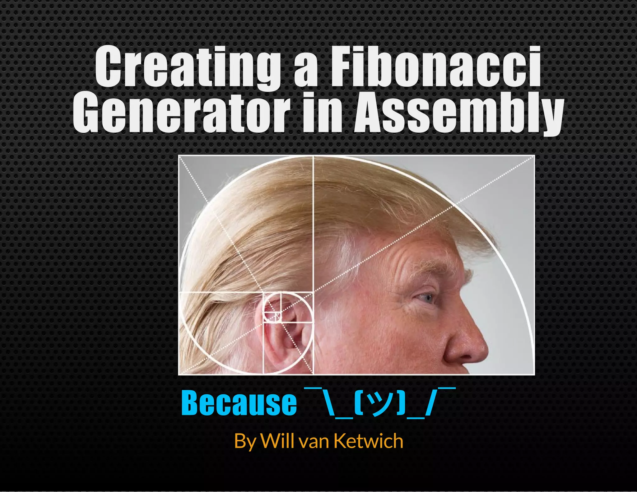 Creating A Fibonacci Generator In Assembly By Willem Van Ketwich Ppt