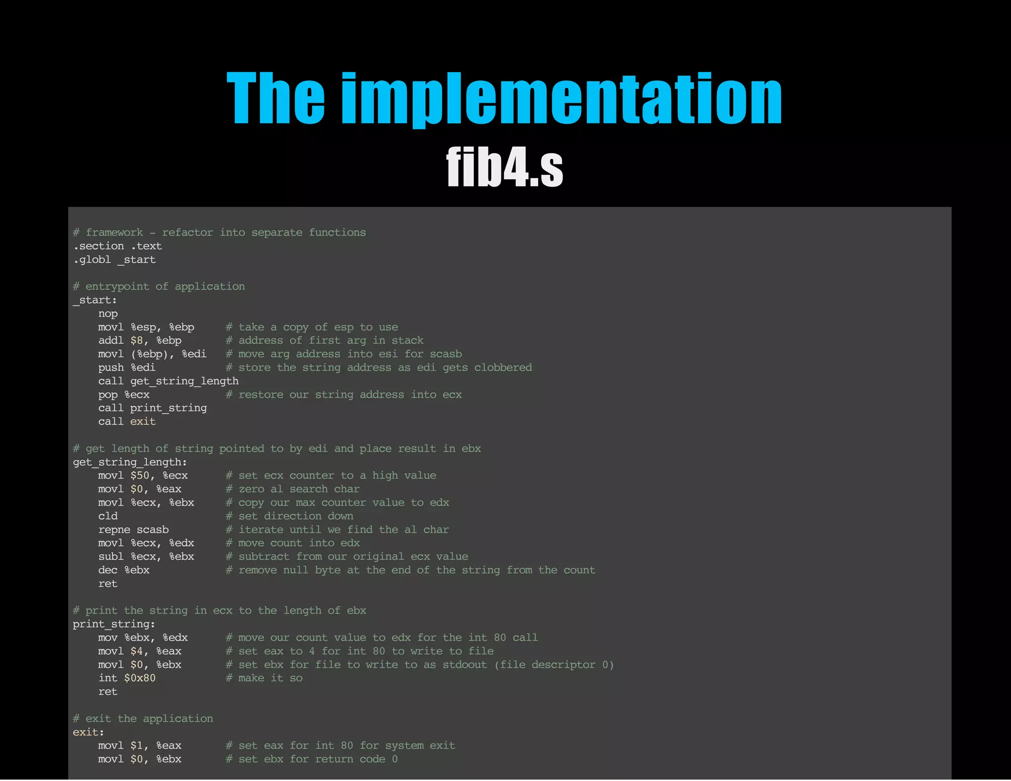 Creating a Fibonacci Generator in Assembly - by Willem van Ketwich | PPT