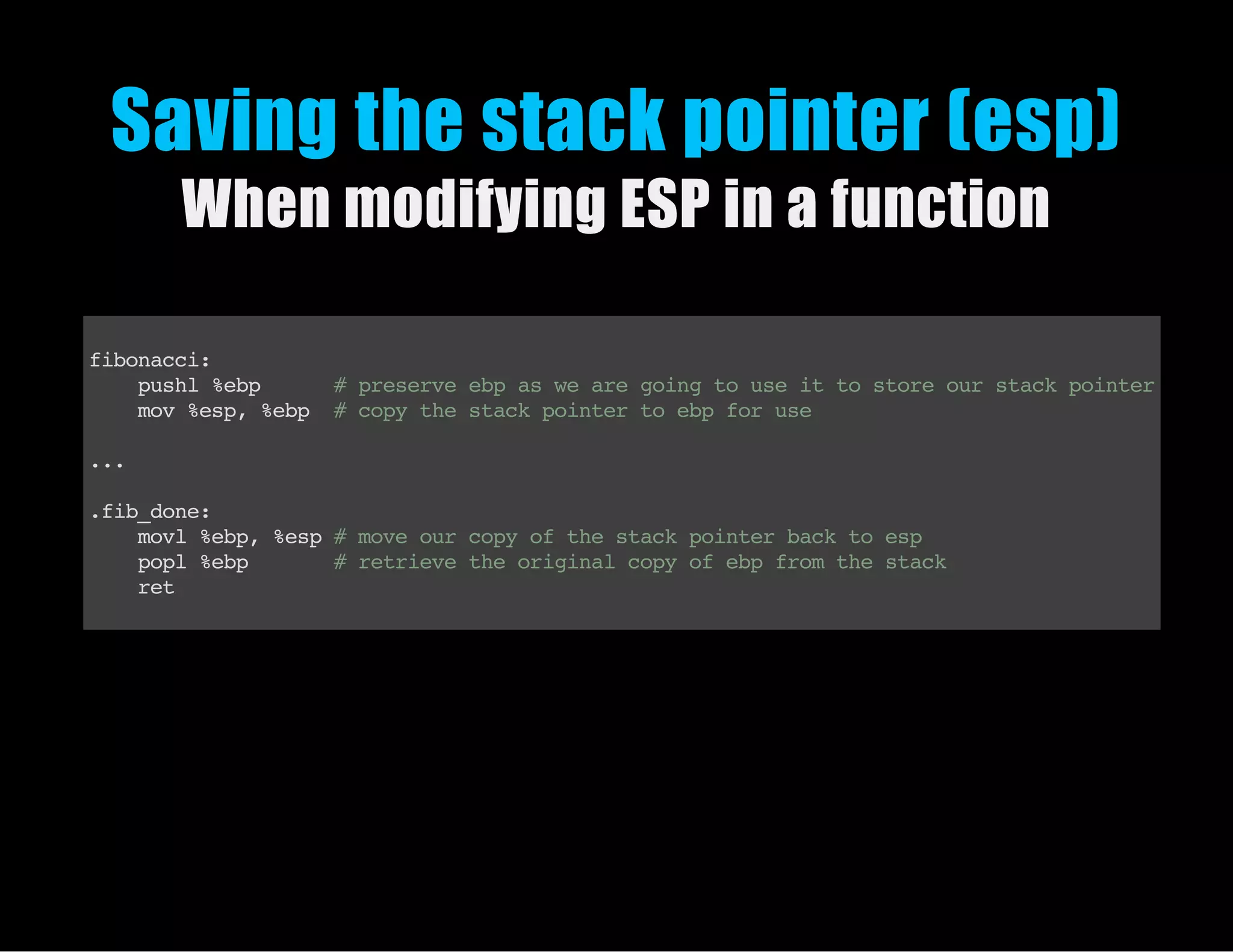 Creating a Fibonacci Generator in Assembly - by Willem van Ketwich | PPT