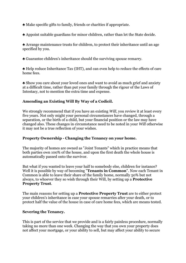 Things to consider when writing your Will. | PDF