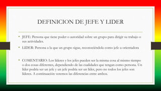 difrencias de jefe vs lider | PPTX