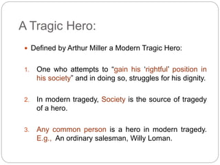 Willy loman as a modern tragic hero | PPTX