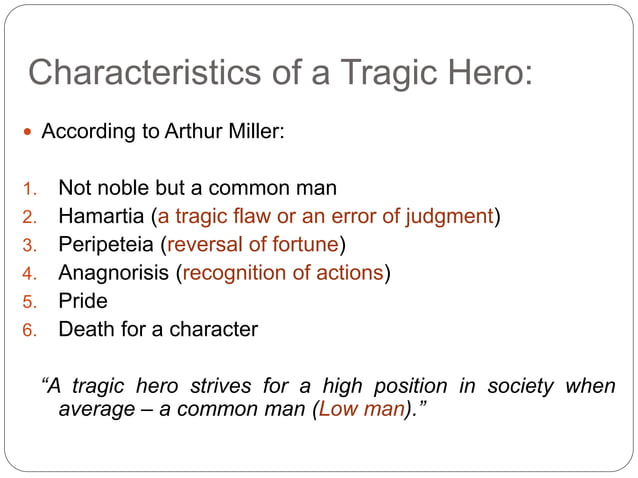 Willy loman as a modern tragic hero | PPT | Free Download