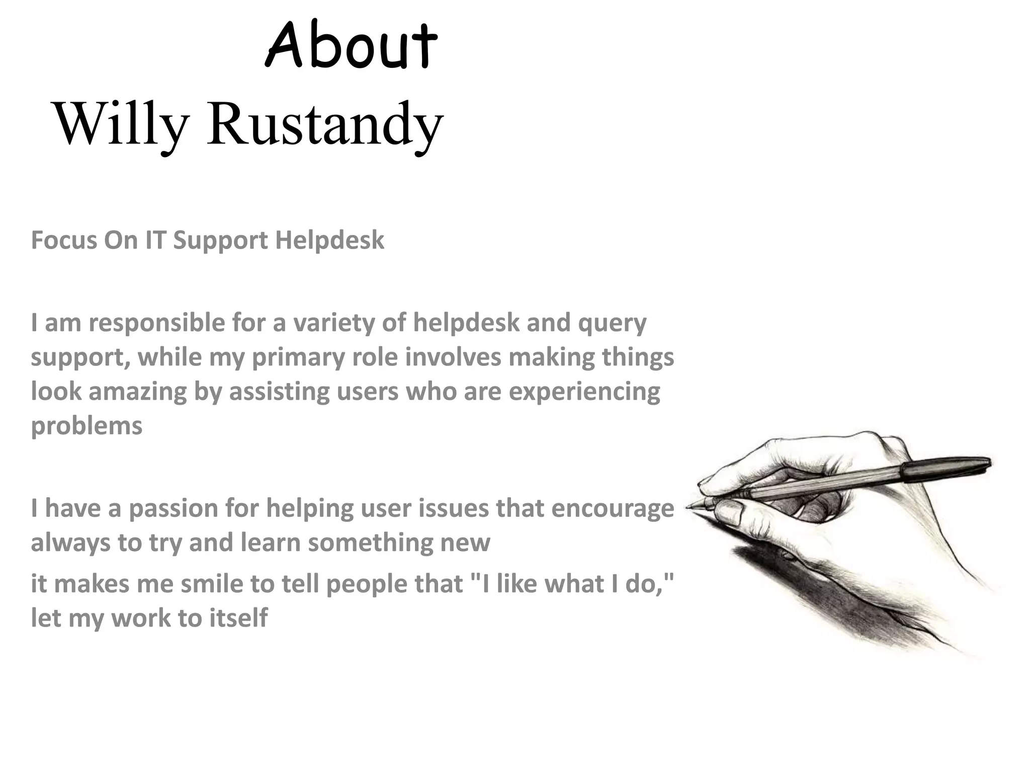 Willy rustandy portofolio | PPTX