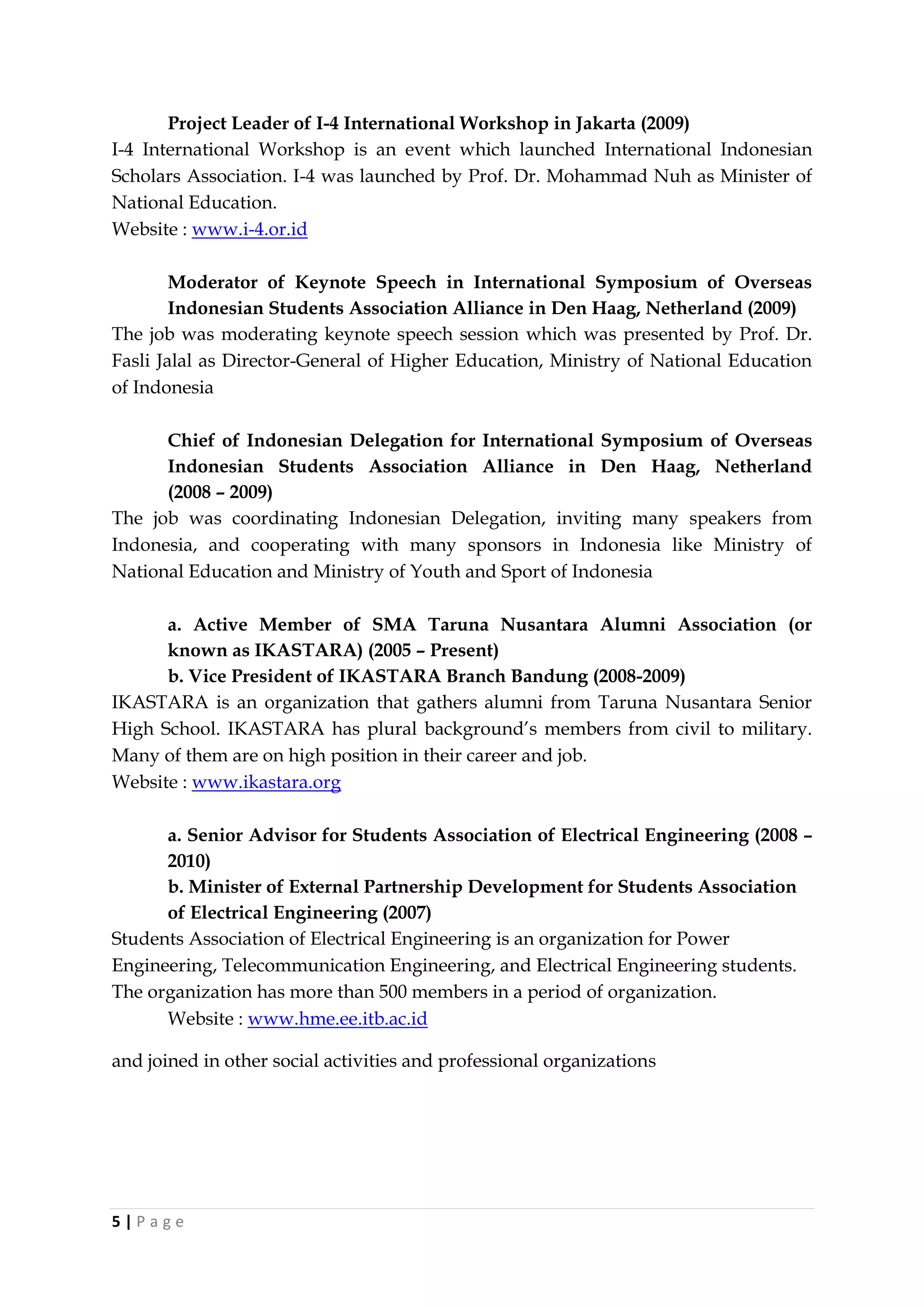 CV Willy Sakareza | PDF