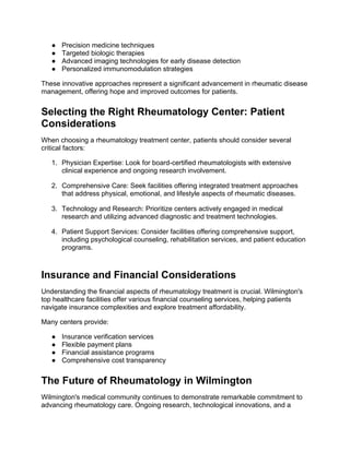 Wilmington’s Best Hospitals for Rheumatic Disease Treatment.docx