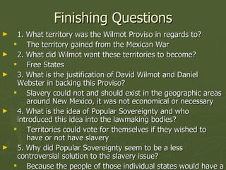 Wilmot Proviso and Popular Sovereignty | PPT